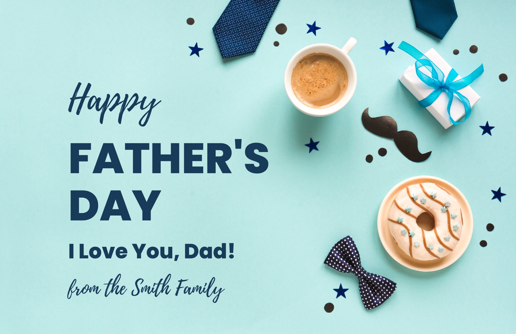 Father's Day Digital Paper Placemat, Father's Day Party Decor, Table ...