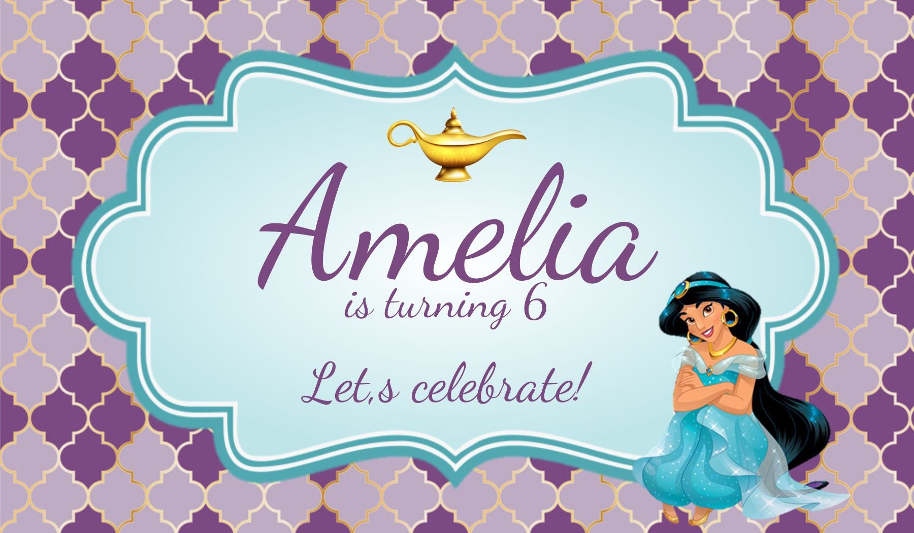 Princess Jasmine Digital Favor Box Template, Jasmine Birthday Party ...