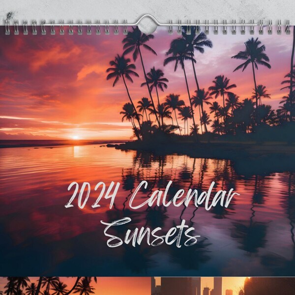 Sunset Wall Calendar 2024 - Etsy