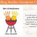 Grilling Buddies Handprint Craft, Printable, Kid Craft for Dad, Daycare ...