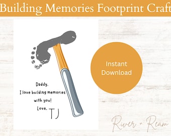 Father's Day Fishing Handprint Craft, Printable, Kid Craft for Dad ...