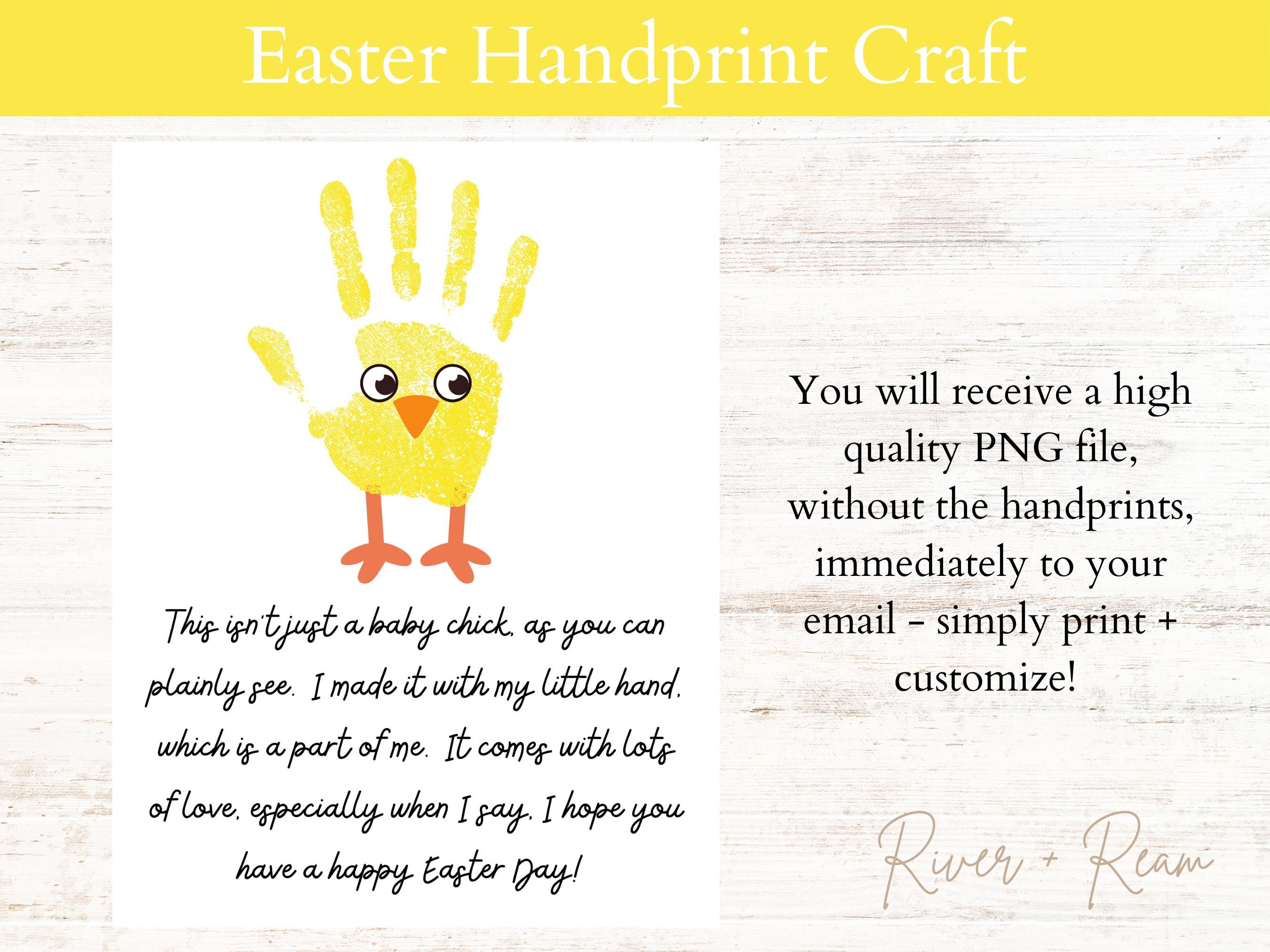 Easter Handprint Craft, Easter Chick Printable, Kid Craft, Daycare ...