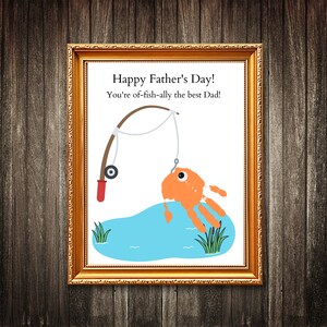 Father's Day Fishing Handprint Craft, Printable, Kid Craft for Dad ...