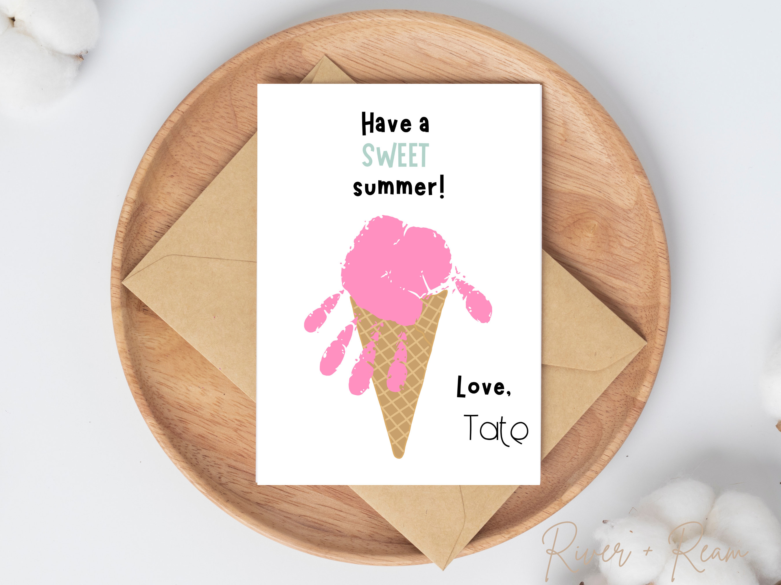 Ice Cream Handprint Craft, Printable, Kid Craft, Daycare Activity ...