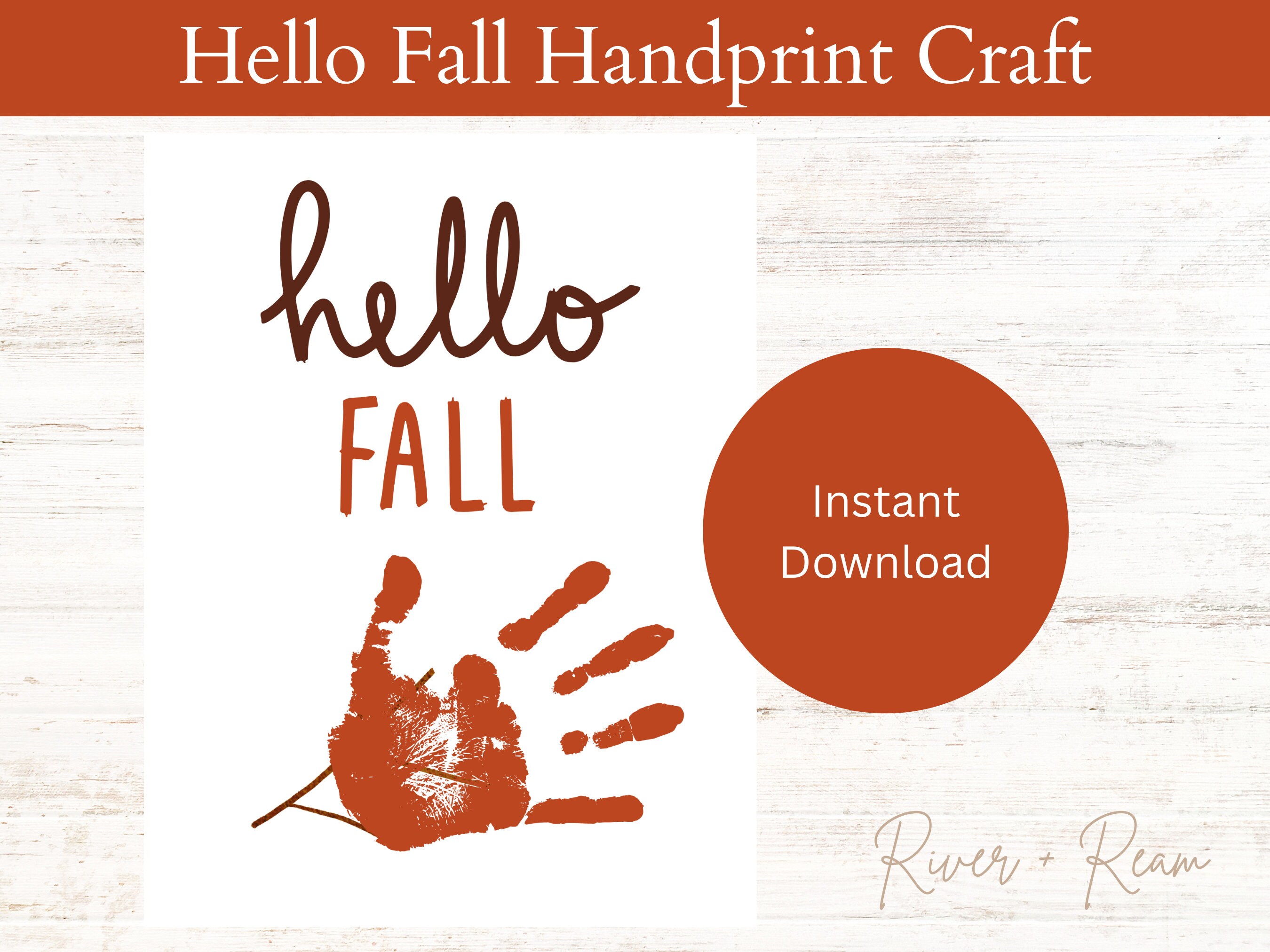 Fall Leaf Handprint Craft, Printable, Kid Craft, Daycare Activity ...
