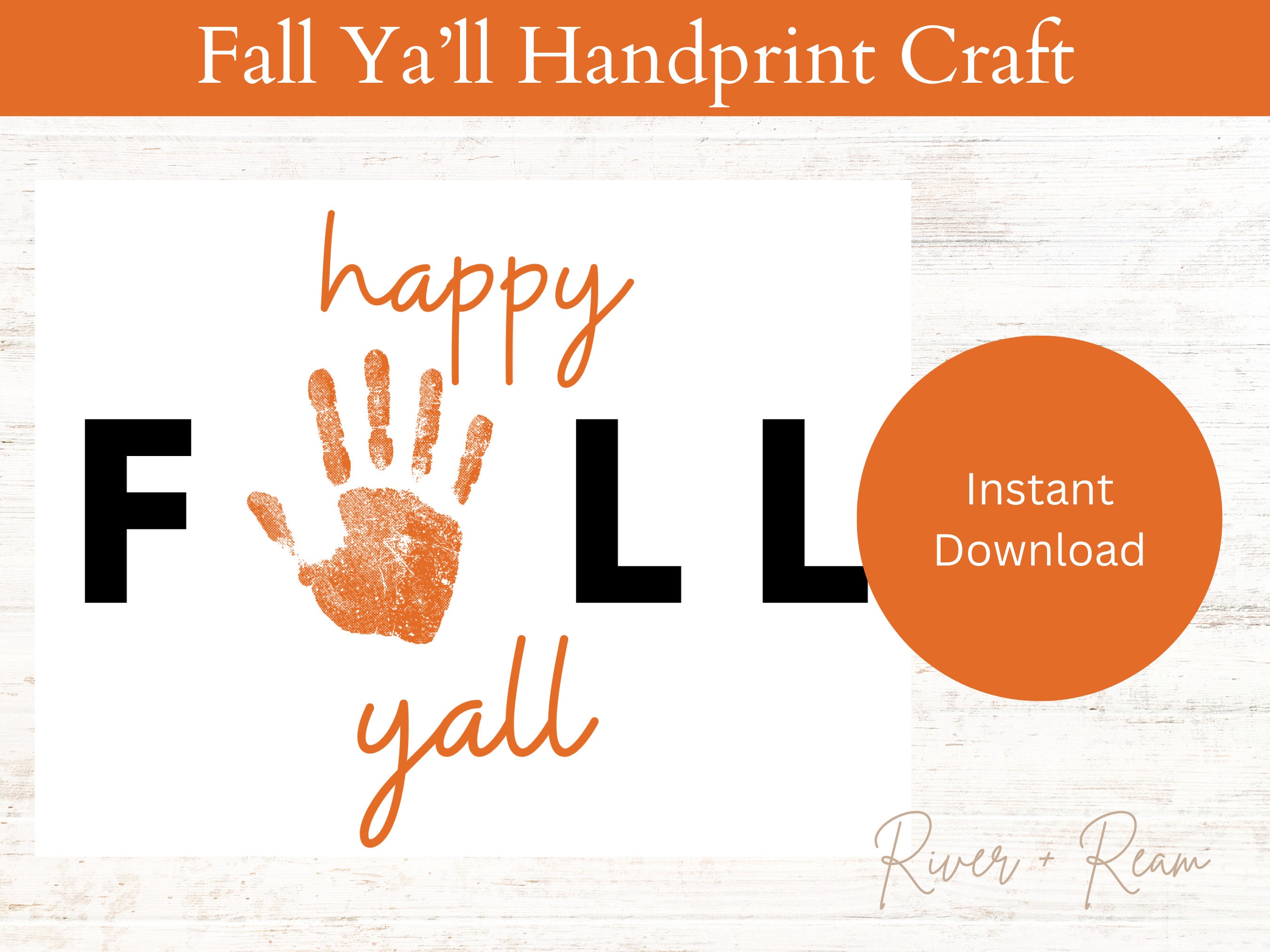 Happy Fall Handprint Craft, Printable, Kid Craft, Daycare Activity ...