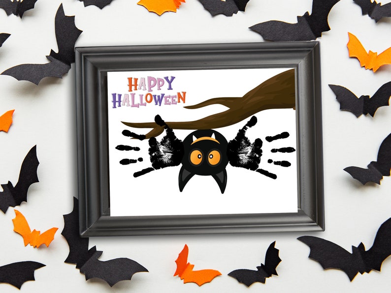 Bat Handprint Craft, Trick or Treat, Printable, Kid Craft, Daycare ...