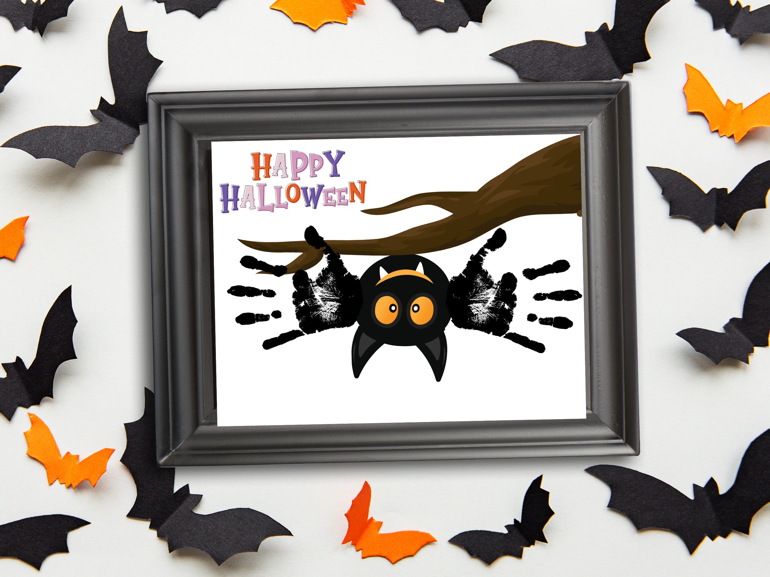 Bat Handprint Craft, Trick or Treat, Printable, Kid Craft, Daycare ...