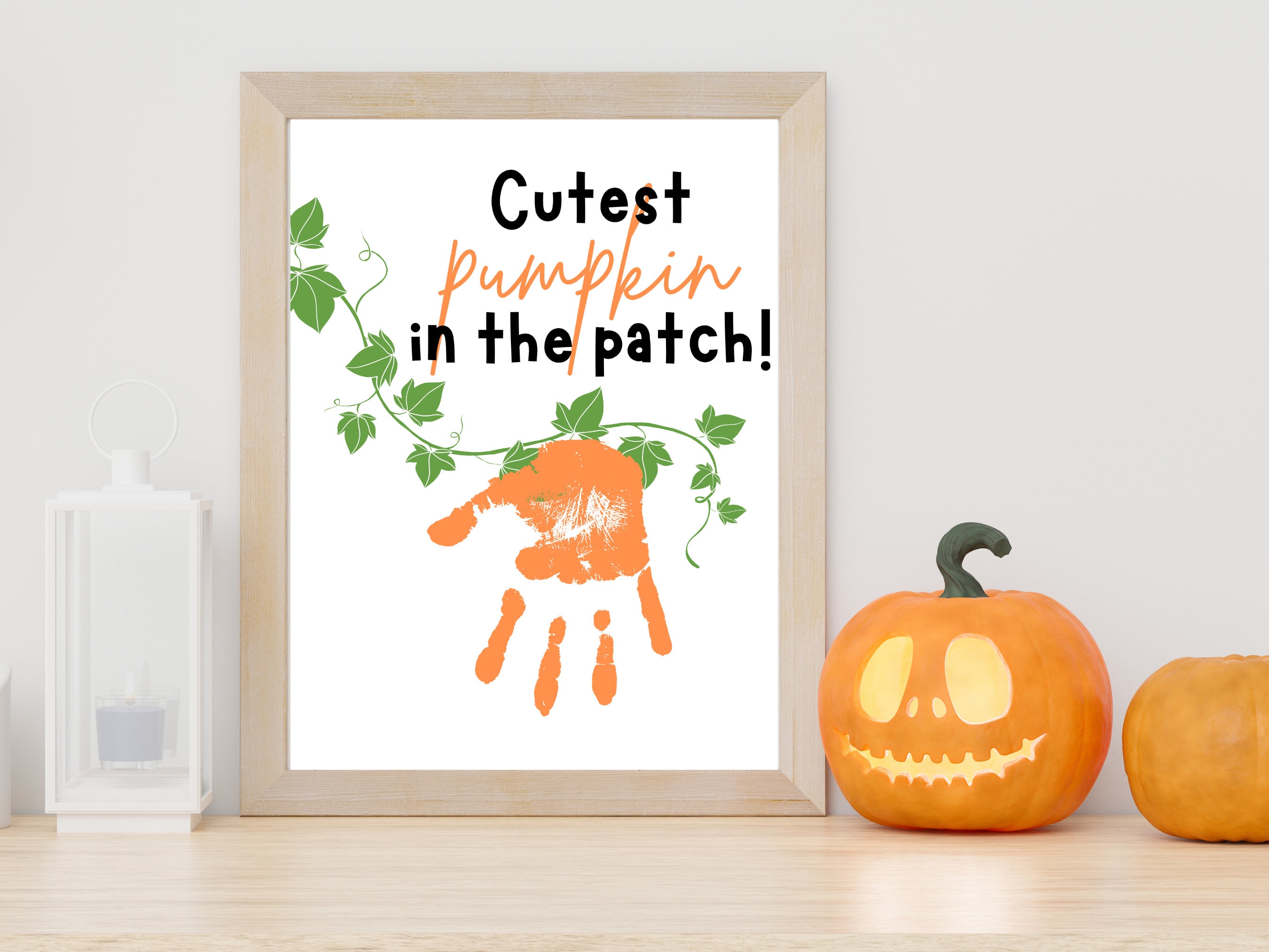 Pumpkin Handprint Craft, Printable, Kid Craft, Daycare Activity ...