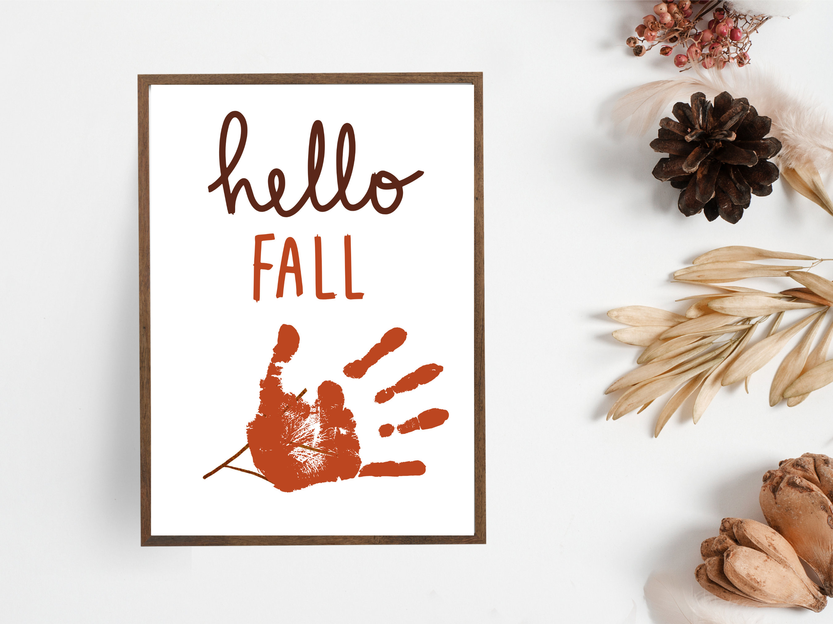 Fall Leaf Handprint Craft Printable Kid Craft Daycare - Etsy