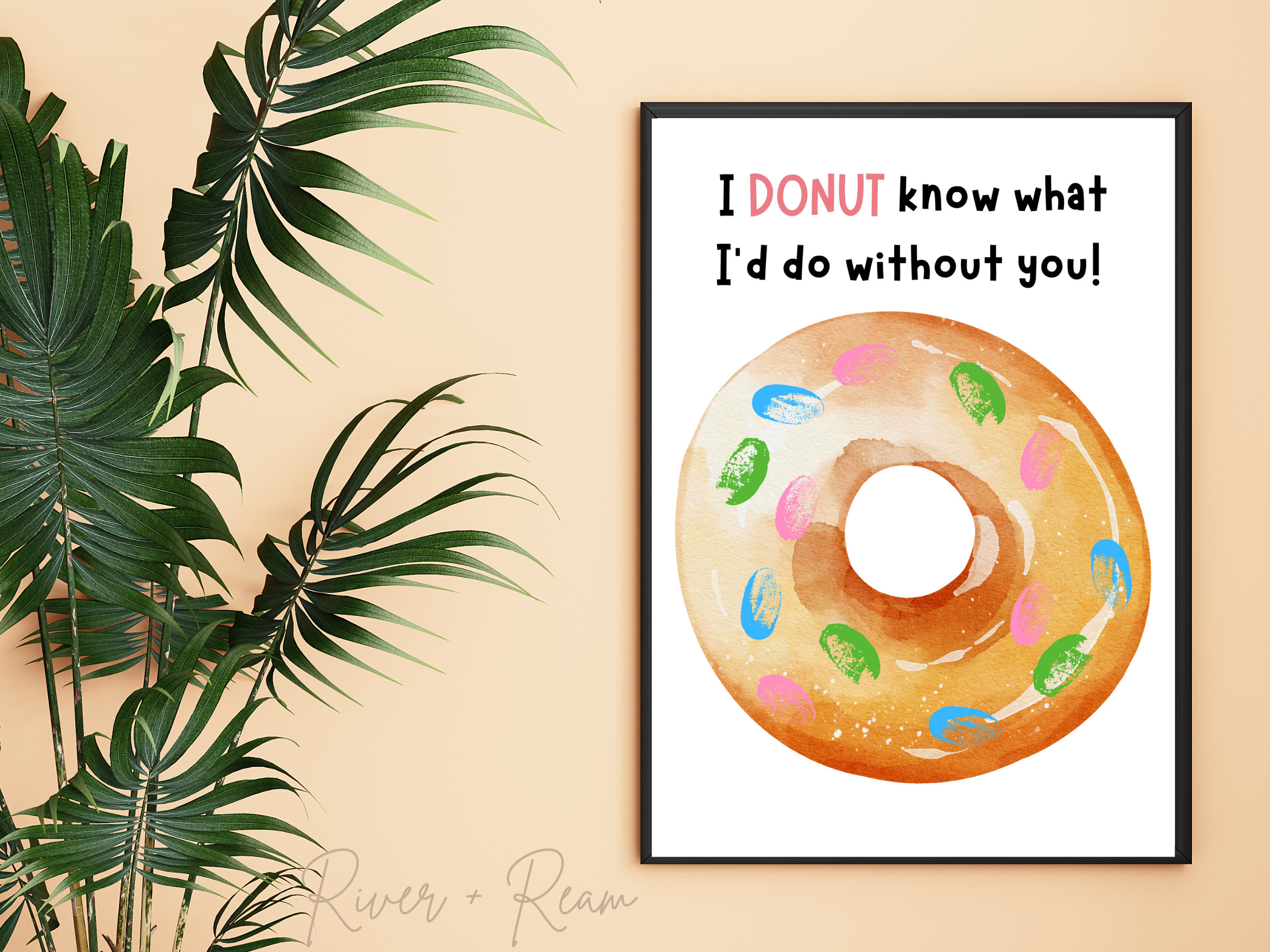 Donut Thumbprint Craft, Printable, Kid Craft, Daycare Activity ...