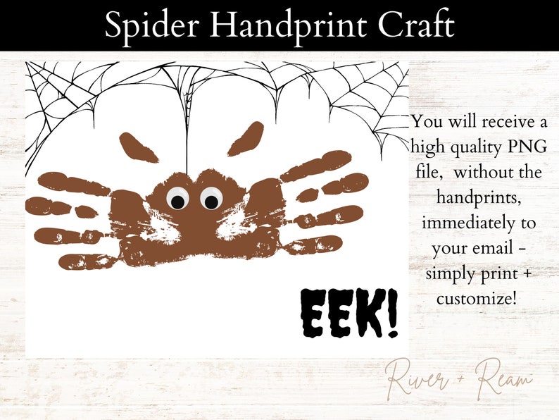 Spider Handprint Craft, Trick or Treat, Printable, Kid Craft, Daycare ...
