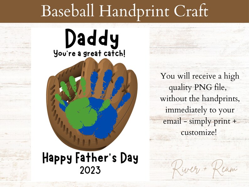 Great Catch Handprint Craft, Printable, Kid Craft for Dad, Daycare ...