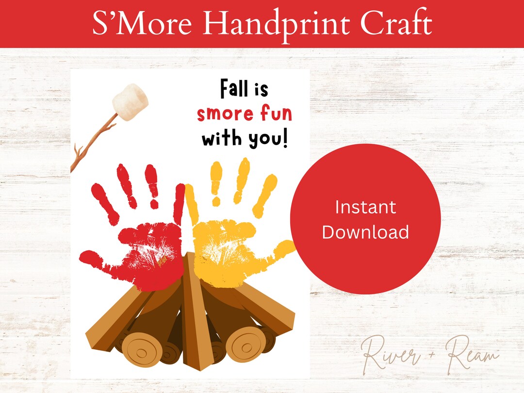 S'more Handprint Craft, Printable, Kid Craft, Daycare Activity ...