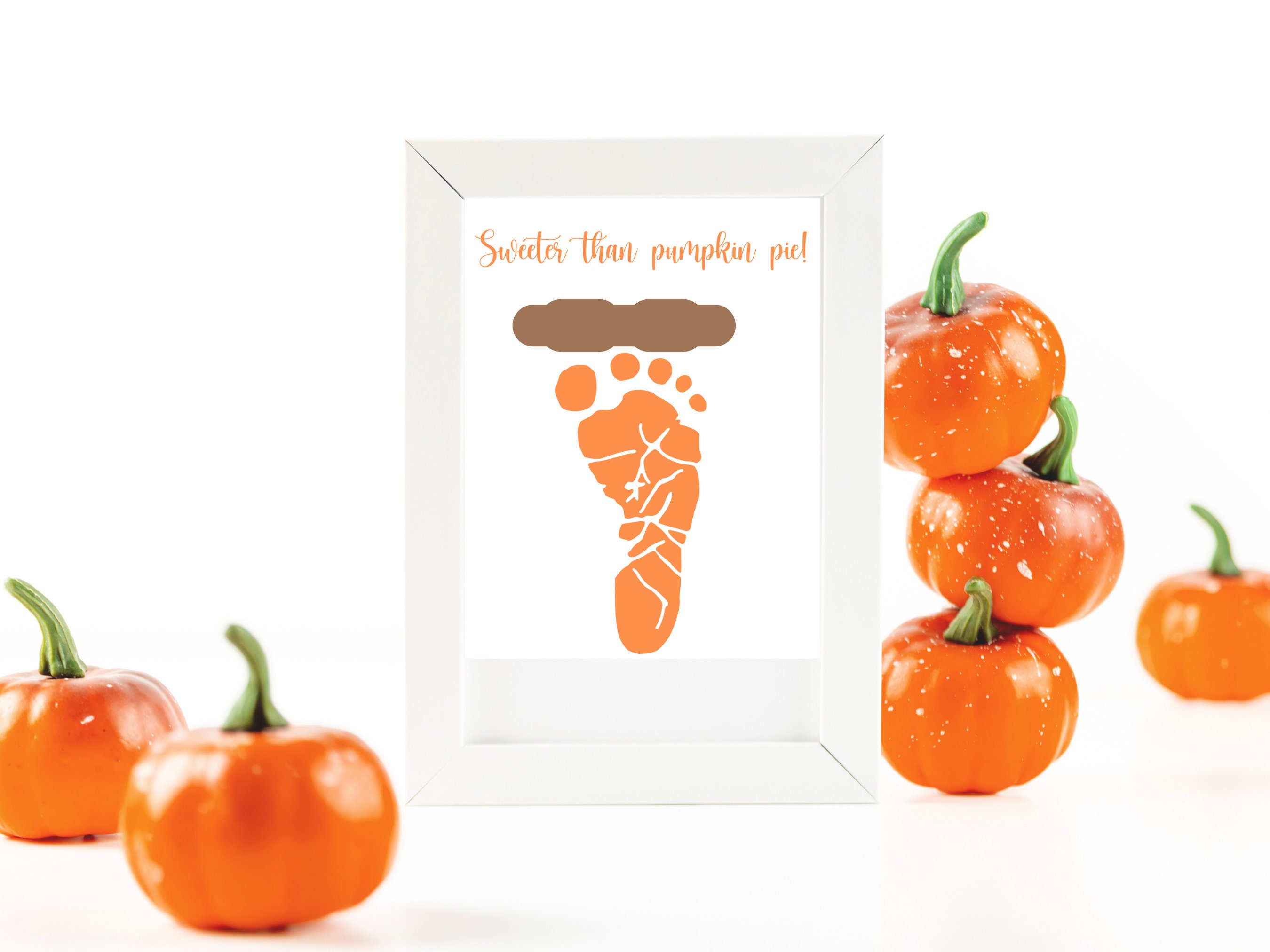 Pumpkin Pie Footprint Craft, Printable, Kid Craft, Daycare Activity ...
