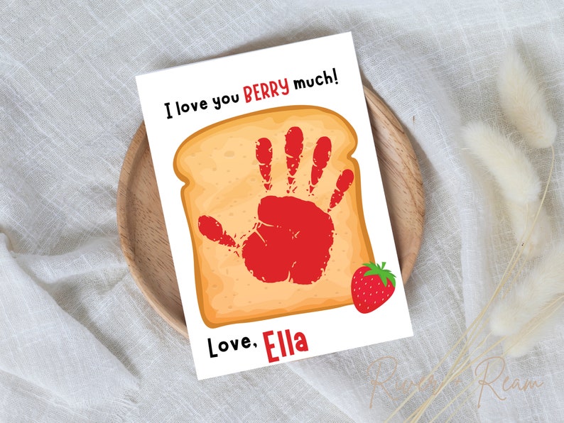 Berry Handprint Craft, Printable, Kid Craft for Mom, Daycare Activity ...