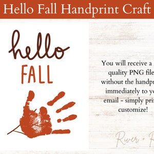 Fall Leaf Handprint Craft, Printable, Kid Craft, Daycare Activity ...