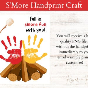 S'more Handprint Craft, Printable, Kid Craft, Daycare Activity ...
