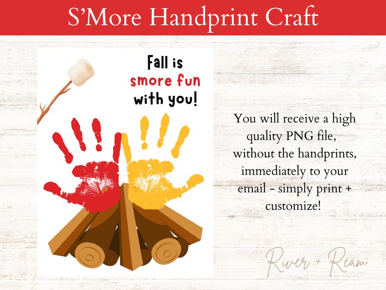 S'more Handprint Craft, Printable, Kid Craft, Daycare Activity ...