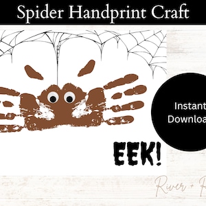 Spider Handprint Craft, Trick or Treat, Printable, Kid Craft, Daycare ...
