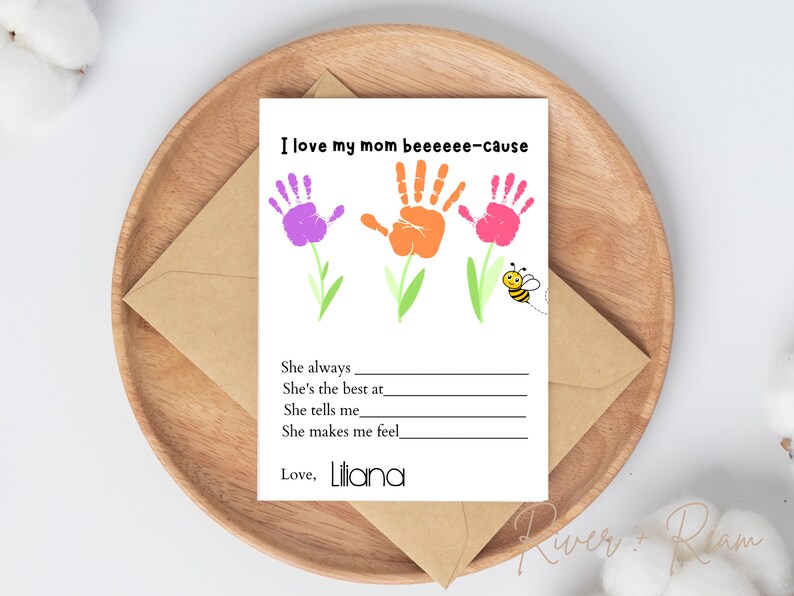 Mom Handprint Craft, Printable, Kid Craft for Mom, Daycare Activity ...