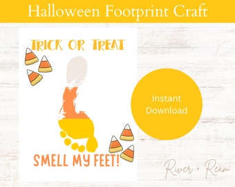 Bat Footprint Craft, Trick or Treat, Printable, Kid Craft, Daycare ...