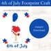 4th of July Popsicle Footprint Craft, Printable, Kid Craft, Daycare ...
