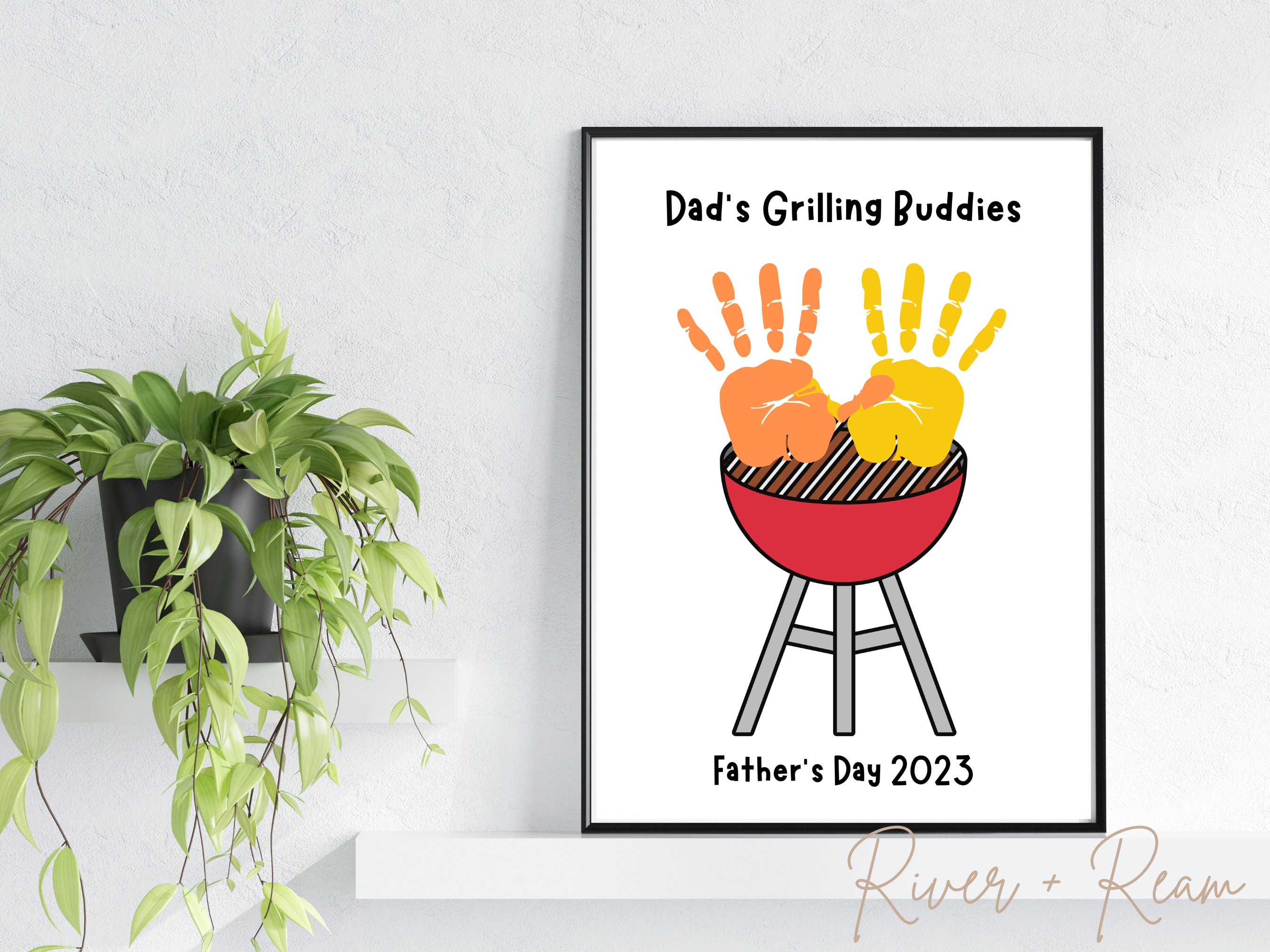 Grilling Buddies Handprint Craft, Printable, Kid Craft for Dad, Daycare ...