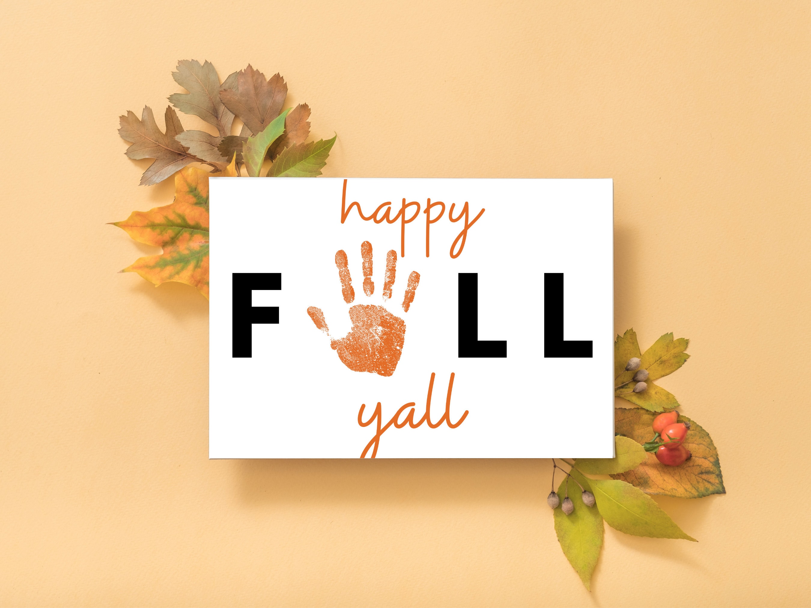 Happy Fall Handprint Craft, Printable, Kid Craft, Daycare Activity ...