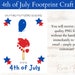 4th of July Popsicle Footprint Craft, Printable, Kid Craft, Daycare ...