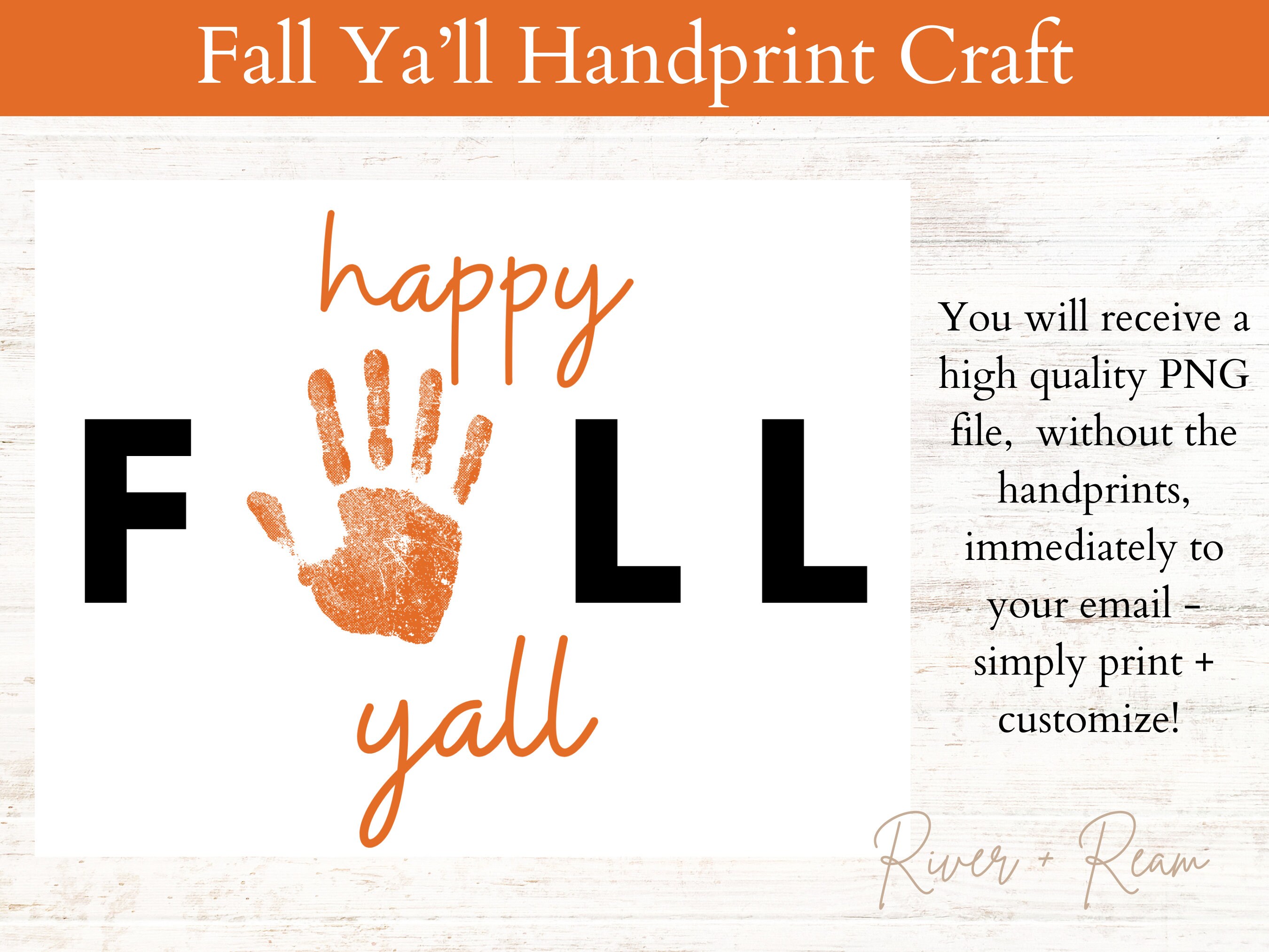 Happy Fall Handprint Craft, Printable, Kid Craft, Daycare Activity ...