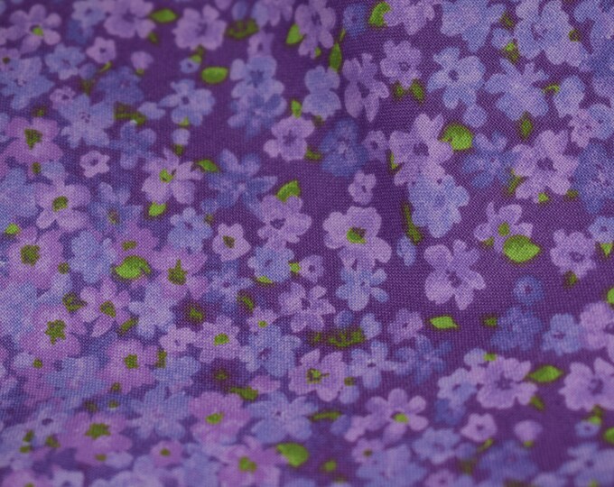 Purple Floral Fabric - Etsy