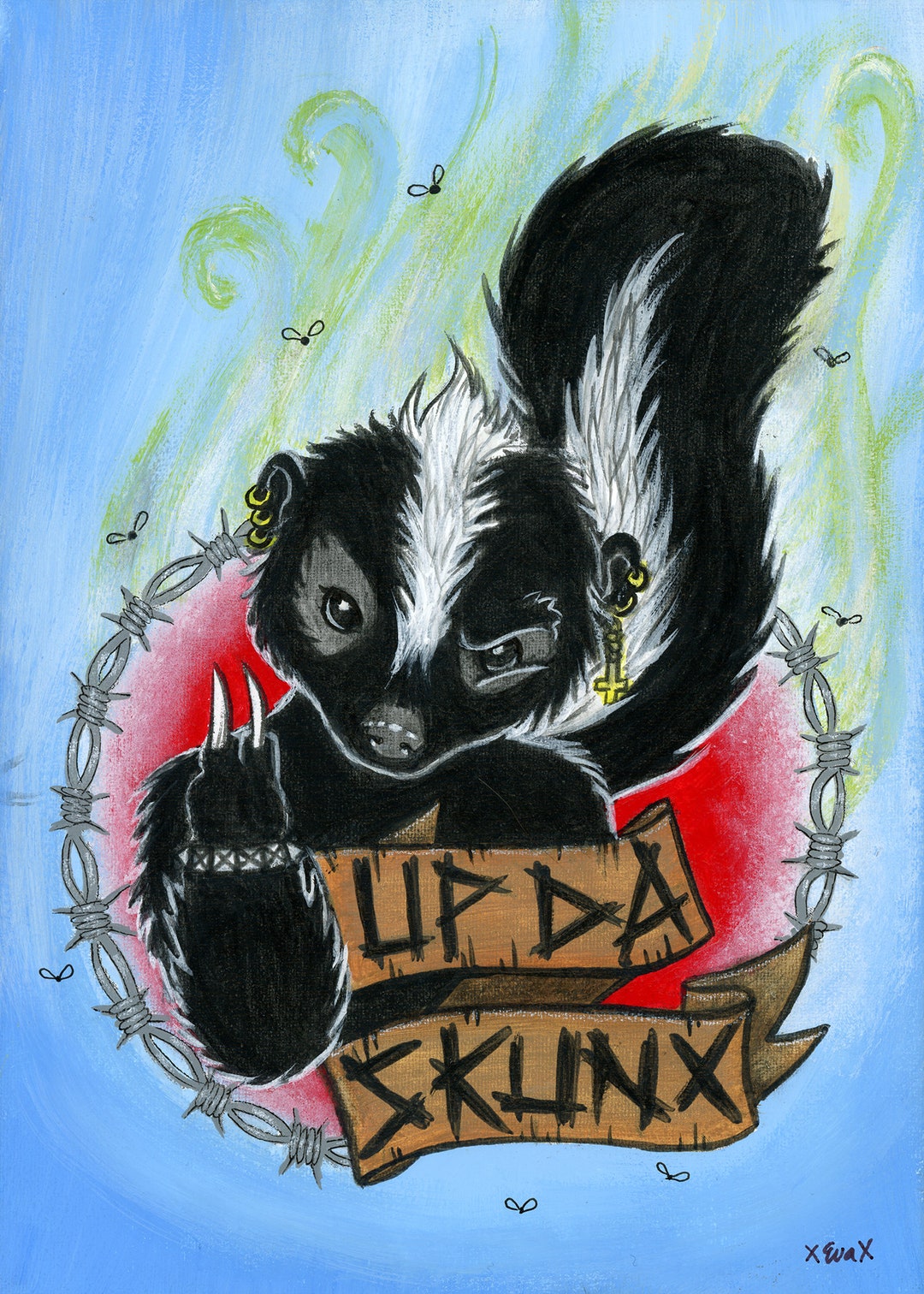 Up Da Skunx Print - Etsy