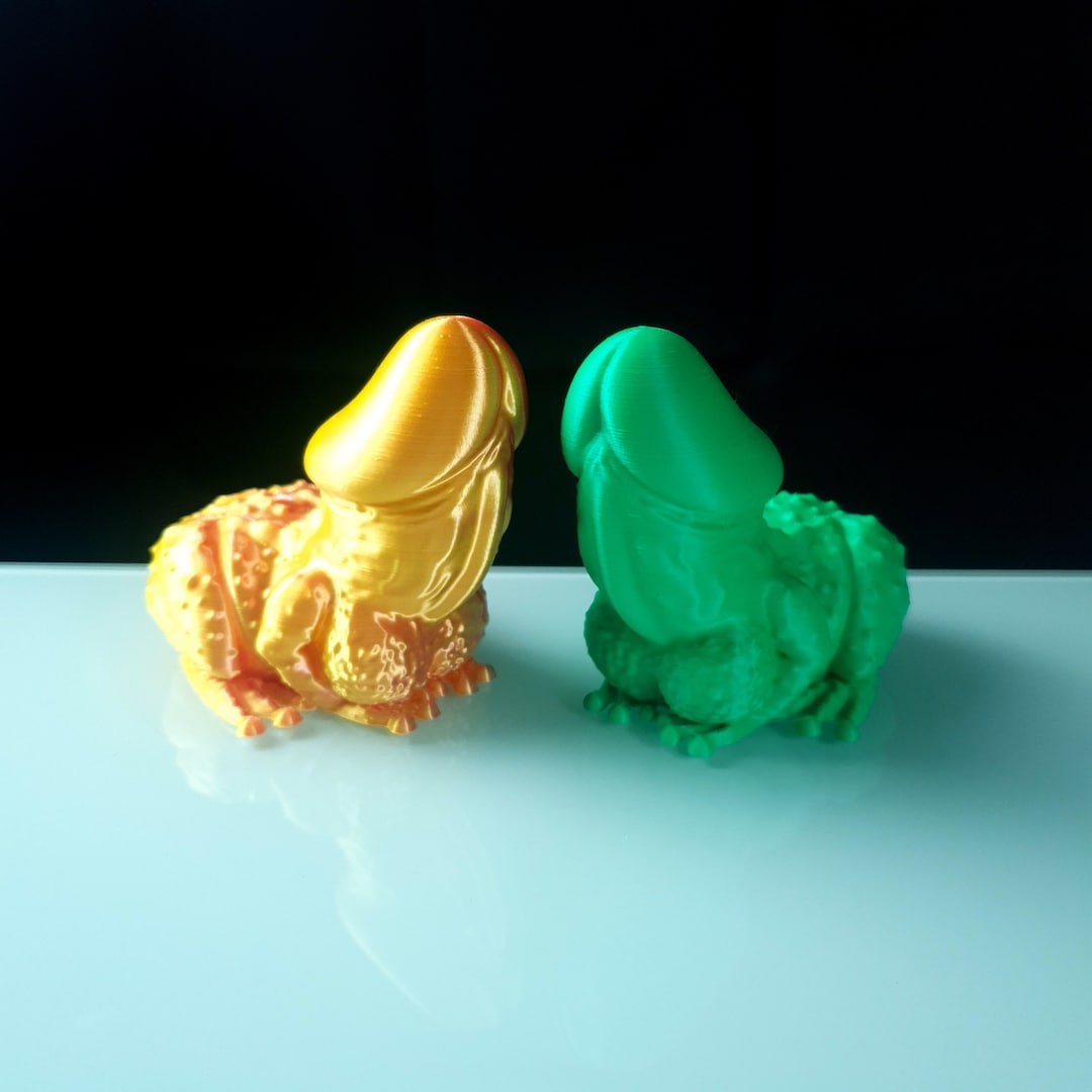 Frog Dick Man Bachelor Party Colorful Different Sizes Phallus Penis Art ...