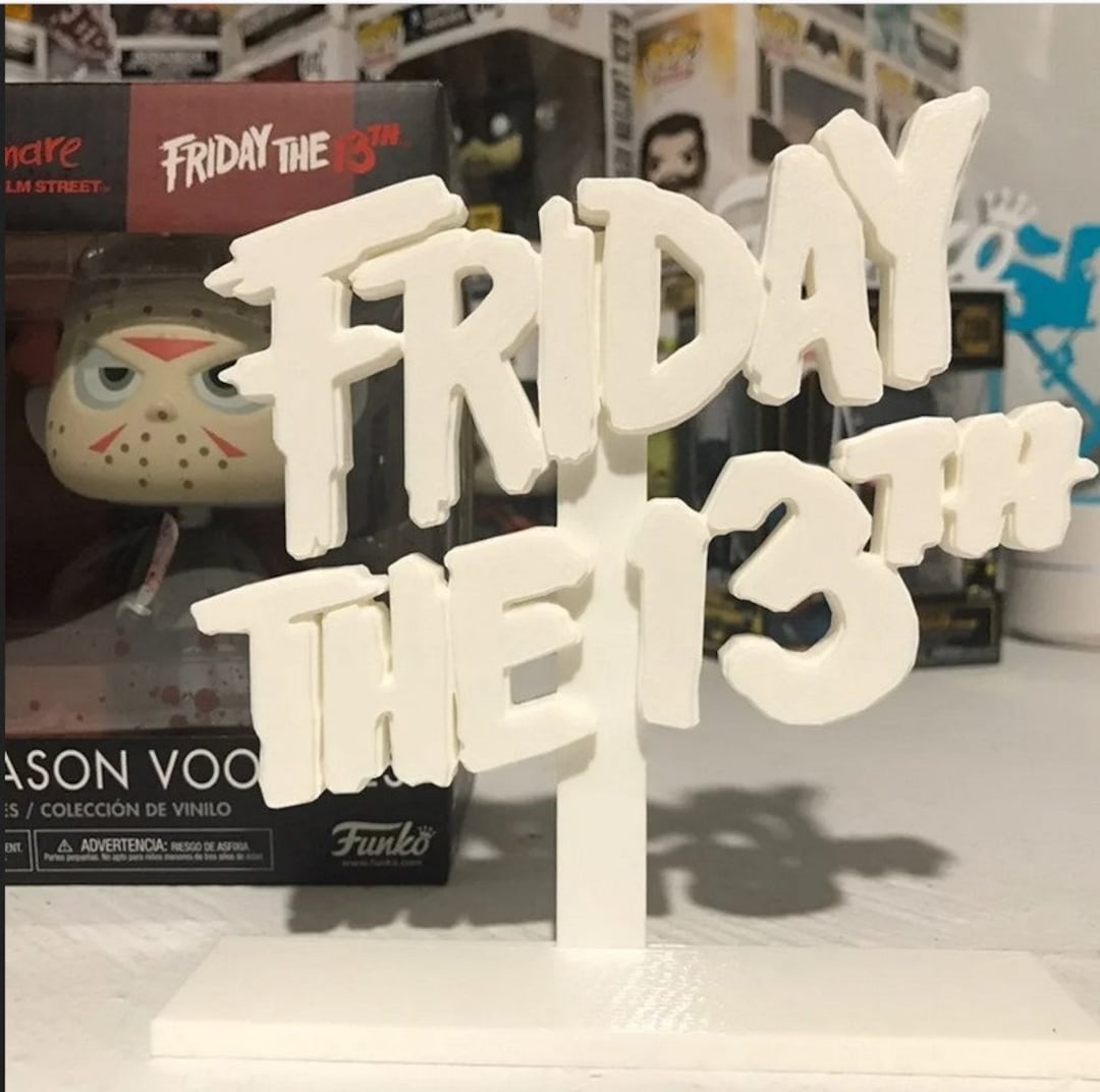 Friday the 13th Display Sign Stand| Many Colors Available | Sizes ...