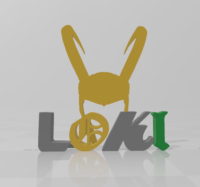 Loki 3D Printed Title Sign Art Logo Shelf Wall Display Mount Marvel ...