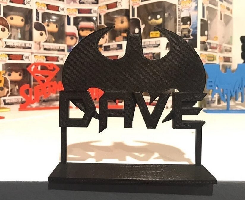 Custom With Your Name Batman Display Sign Stand Many Colors Available ...