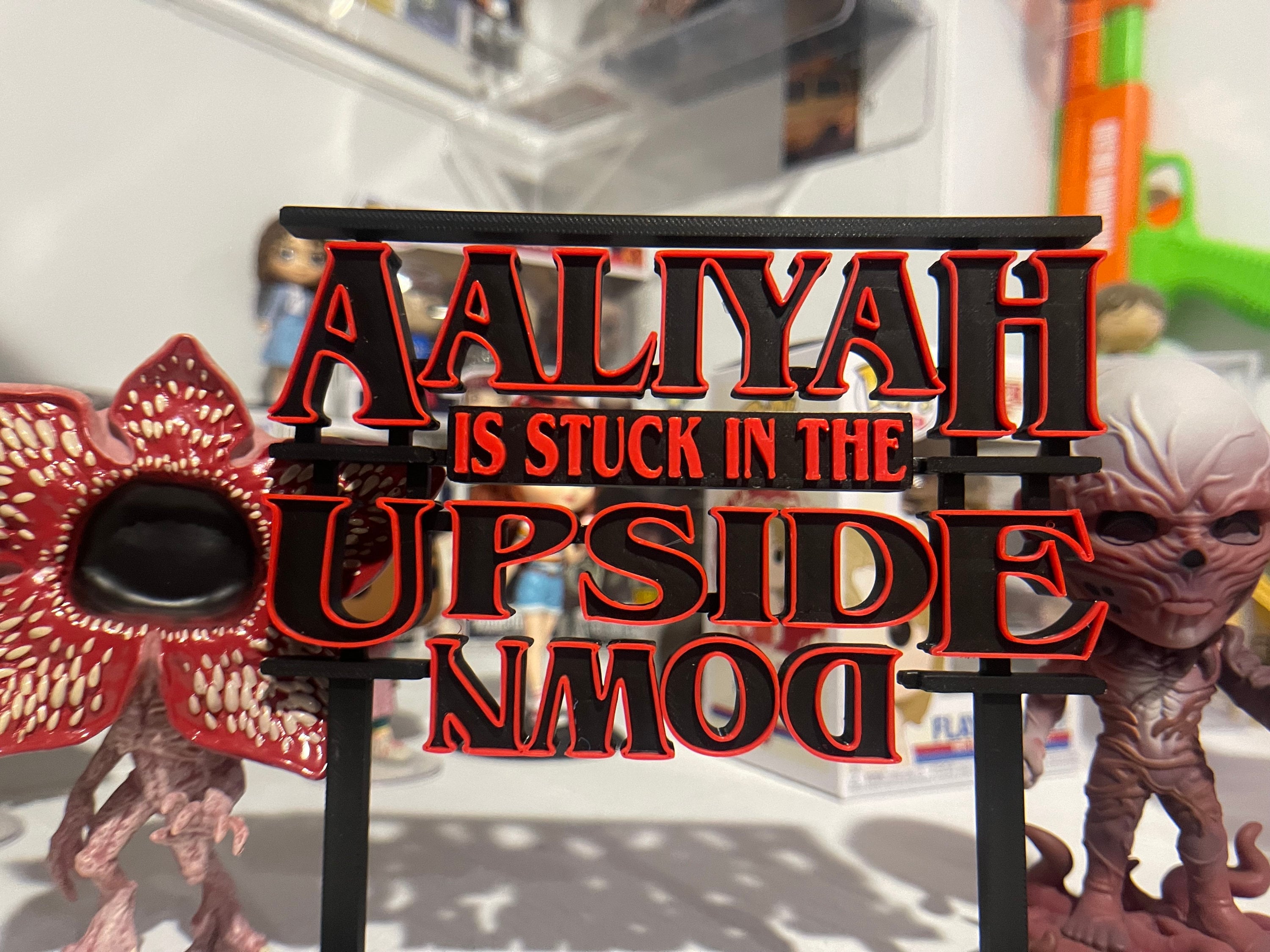 Custom Name Upside Down Stranger Sign | Personalized Name Sign ...