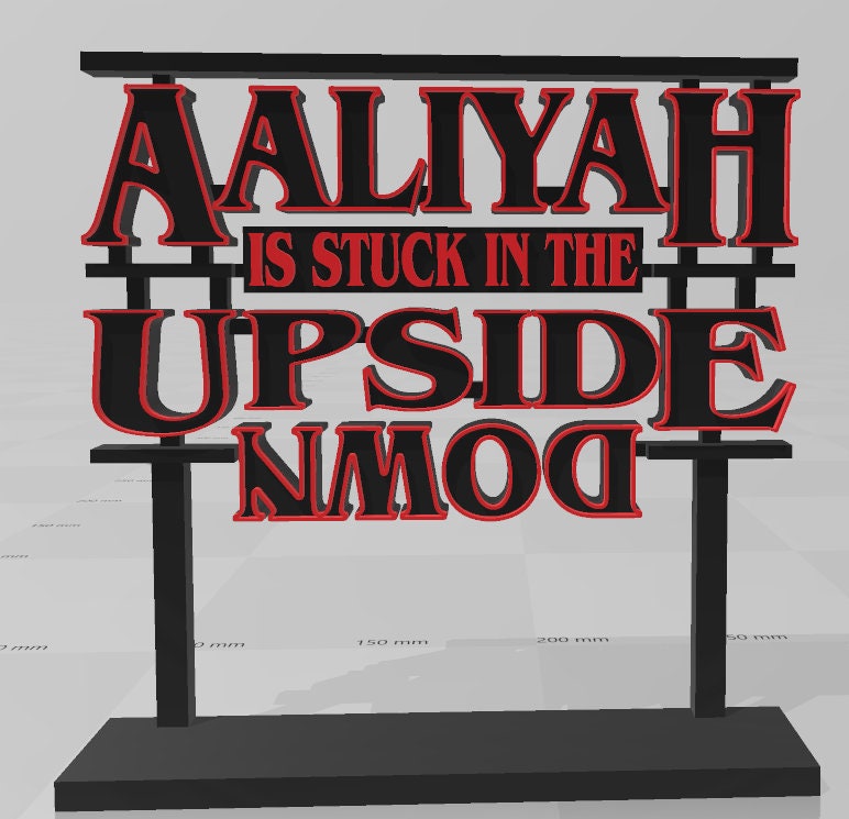 Custom Name Upside Down Stranger Sign | Personalized Name Sign ...
