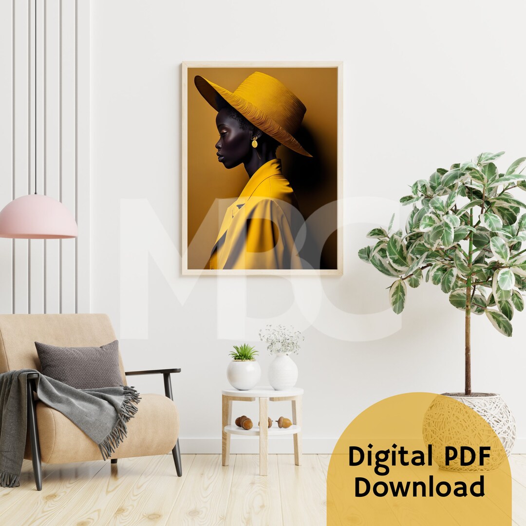 GOLDEN GRACE, African American Digital Art Prints - Black Art Decor ...