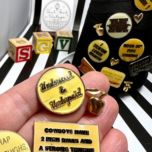 Vintage Enamel Pins - Etsy