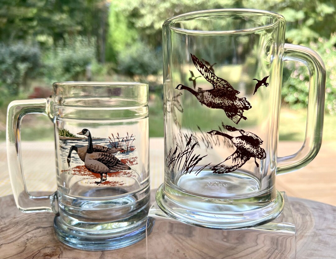 Hunting/wildlife Canadian Geese Glass Beer Steins 1970-80s, 2 Options ...