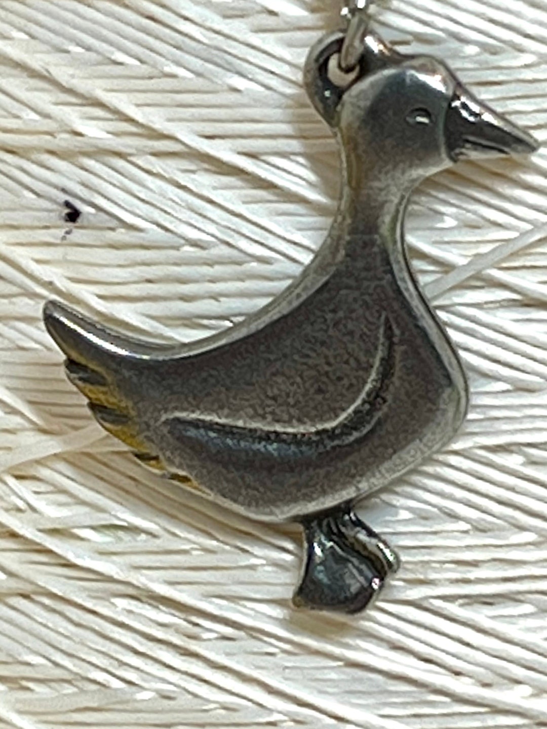 Duck, Goose, Goose! Pewter Duck and Geese Pendant Necklaces on Silver ...