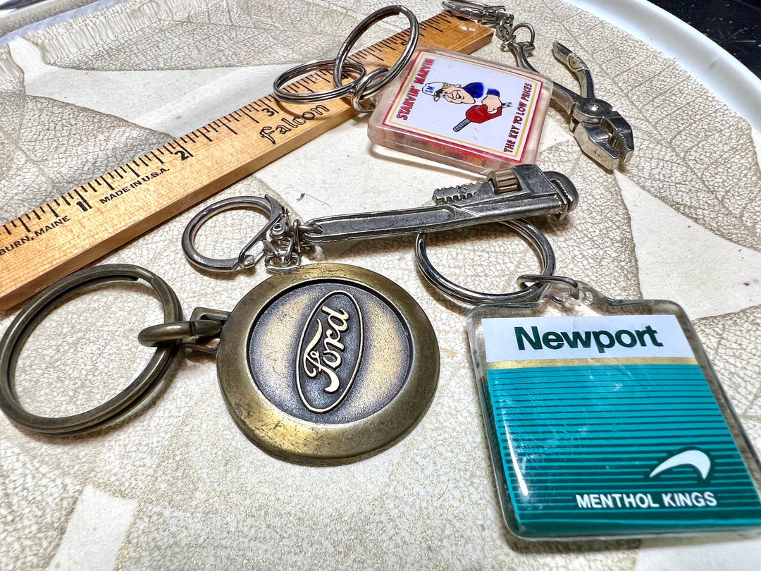 Pit Stop Vintage Gas Station /mechanic Themed Key Chains, NOS Retro ...