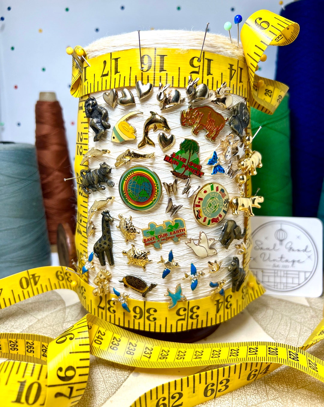 Vintage Enamel Earth Pins: 1970s-90s Animal & Environmental Flair - Etsy