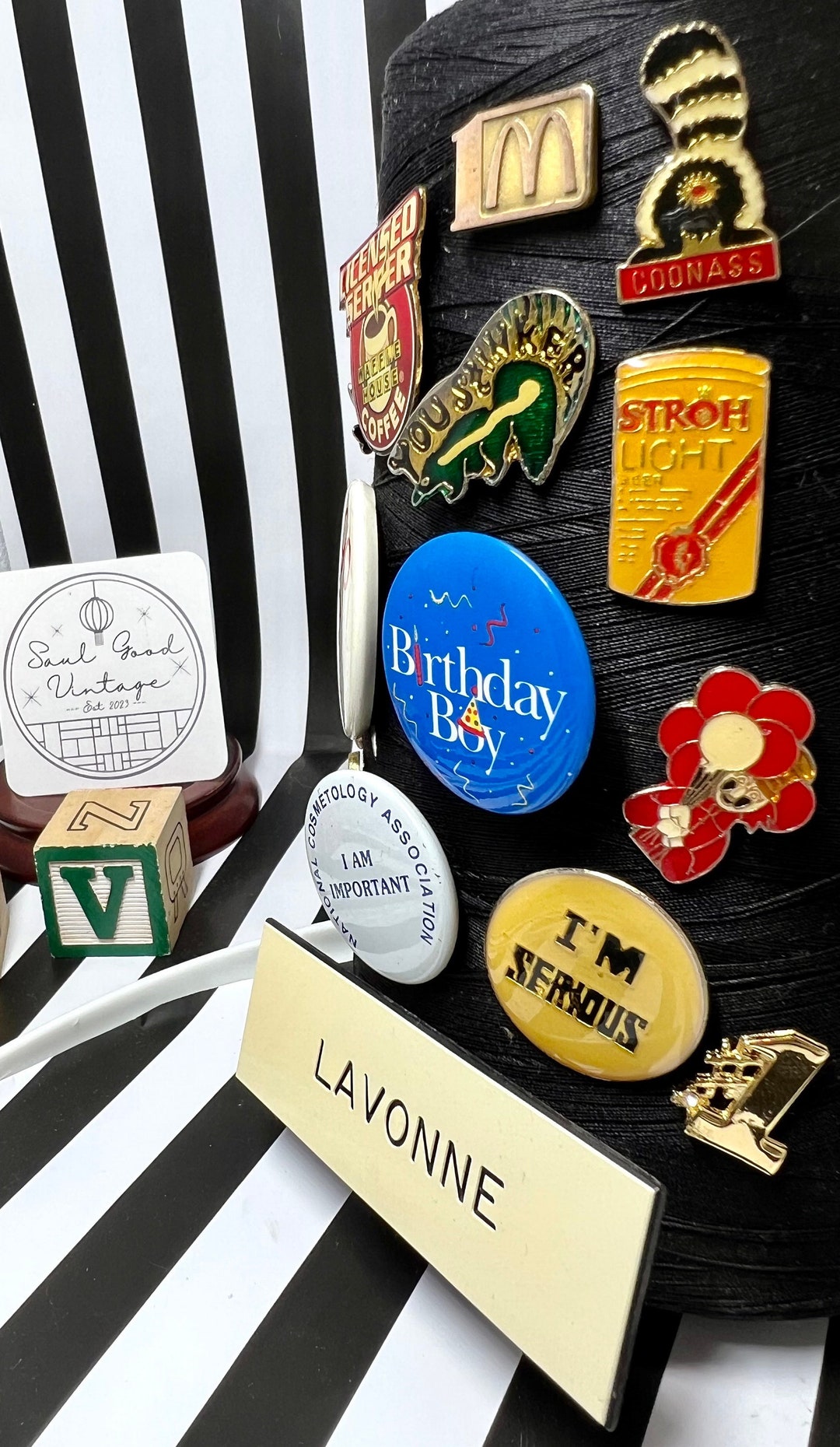 Vintage Enamel Bar Pins: 1970s-80s Lapel Pins, Tie Tacks - Etsy