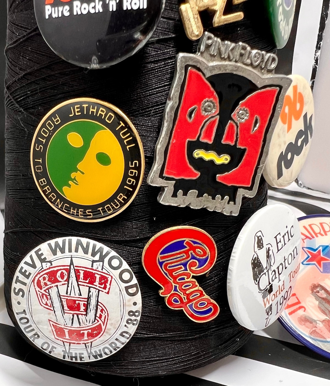 Vintage Rock Band Pins: 70s-90s Concert Tour Badges - Etsy