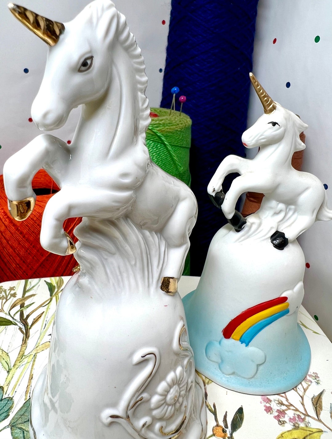 Vintage Unicorn Bells From 1980s-90s Unicorn With Rainbow - Etsy