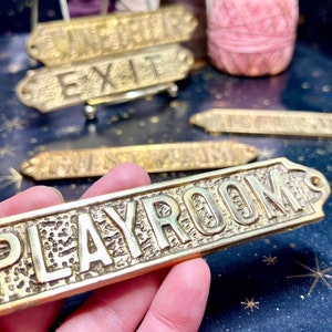 Retro Door Flair! Solid Brass Vintage Nautical Door Placards FIVE ...