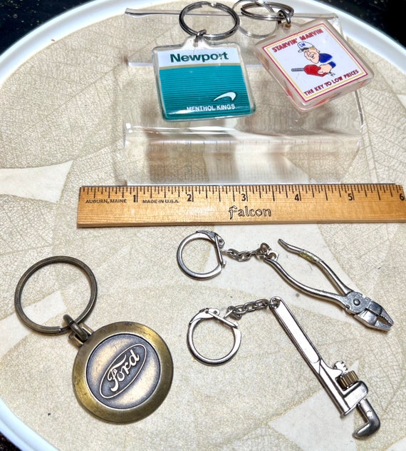 Pit Stop! Vintage Gas Station /Mechanic Themed Key Ch… - Gem